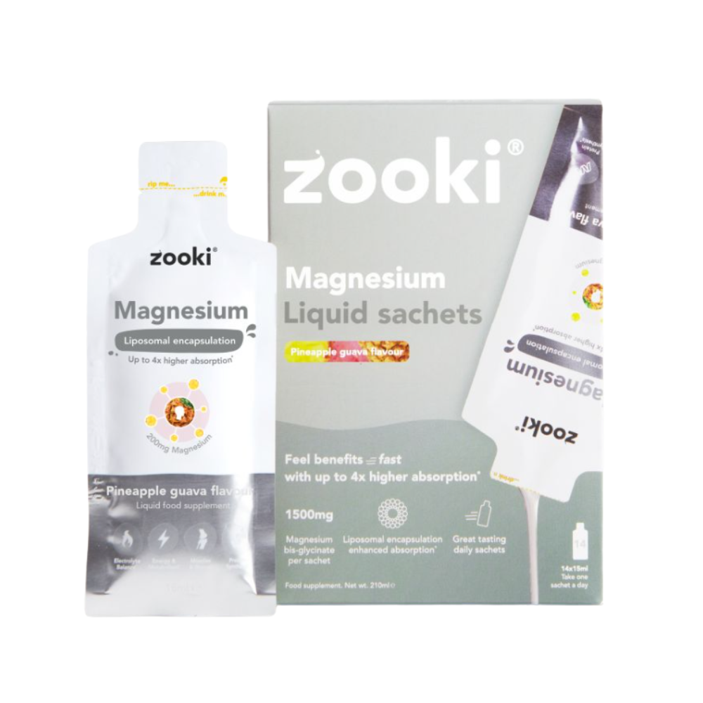 Zooki Magnesium Pineapple Guava Liquid Sachets (Pack of 14 ...