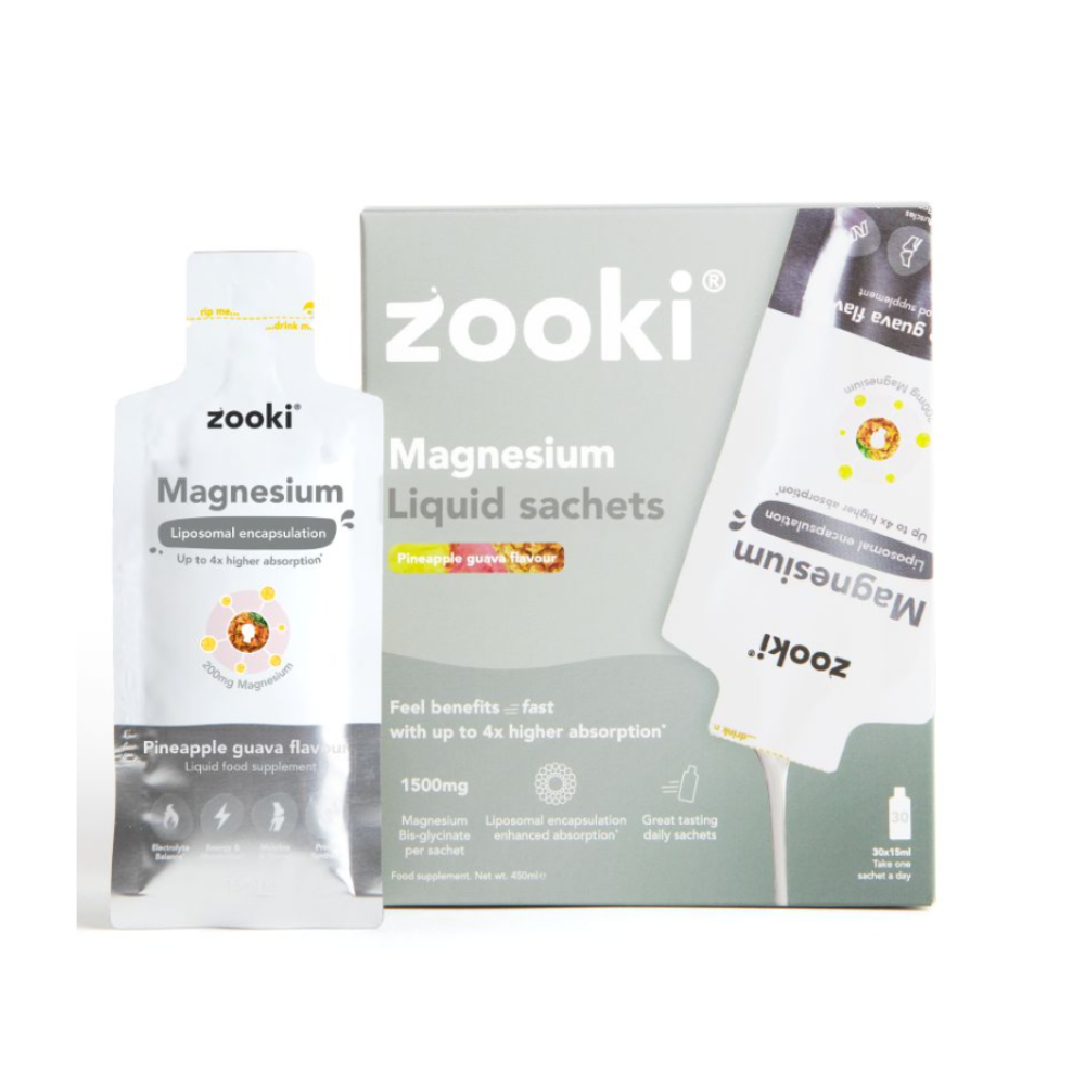 Zooki Magnesium Pineapple Guava Liquid Sachets (Pack of 30 ...