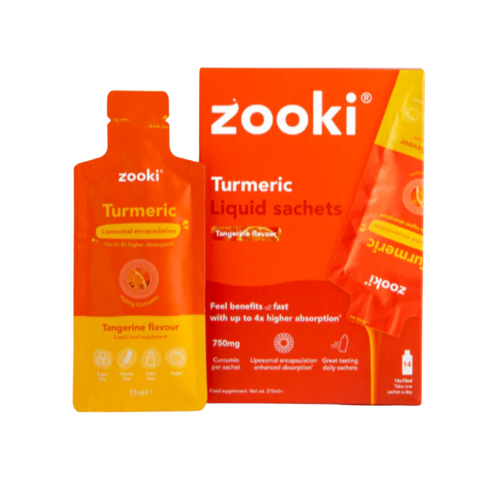Zooki Turmeric Tangerine Liquid Sachets (Pack of 14) - Aesthetics ...